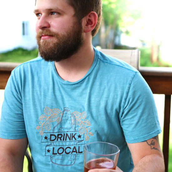 Drink Local Tee | Machine Embroidery Designs | Urban Threads