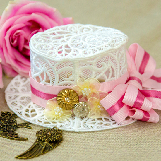 Decorated Lace Top Hat | Machine Embroidery Designs | Urban Threads