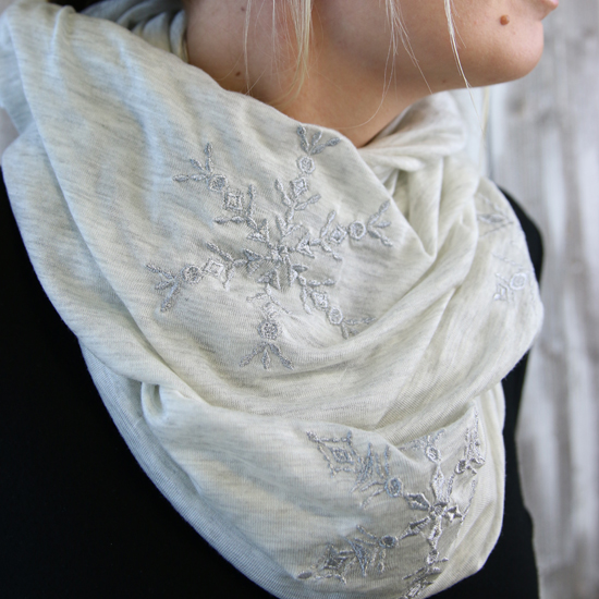 Glittering Snow Scarf | Machine Embroidery Designs | Urban Threads