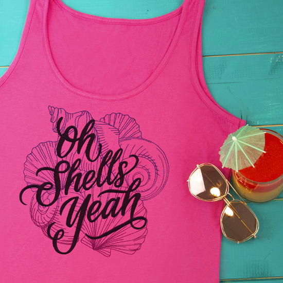 Shell Yeah Tank | Machine Embroidery Designs | Urban Threads
