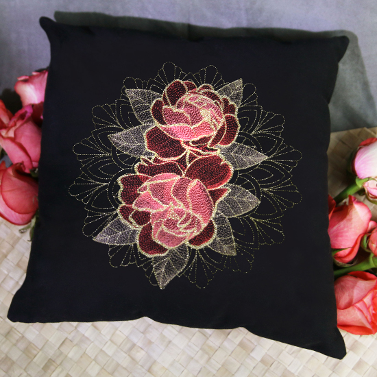 Elegant Floral Pillow | Machine Embroidery Designs | Urban Threads