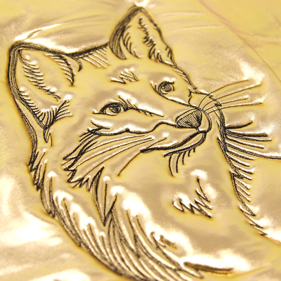 Gold Embossed Fox | Machine Embroidery Designs | Urban Threads