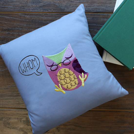 Smarty Pants Owl Pillow | Machine Embroidery Designs | Urban Threads