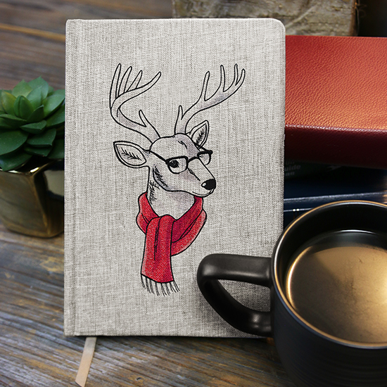 Dapper Deer Book Cover Machine Embroidery Designs Urban Threads