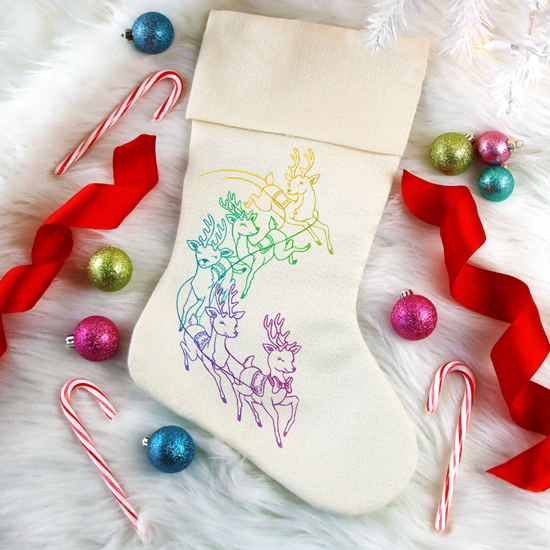Festive Flight Stocking | Machine Embroidery Designs | Urban Threads