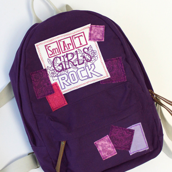 Smart Girls Rock Backpack | Machine Embroidery Designs | Urban Threads
