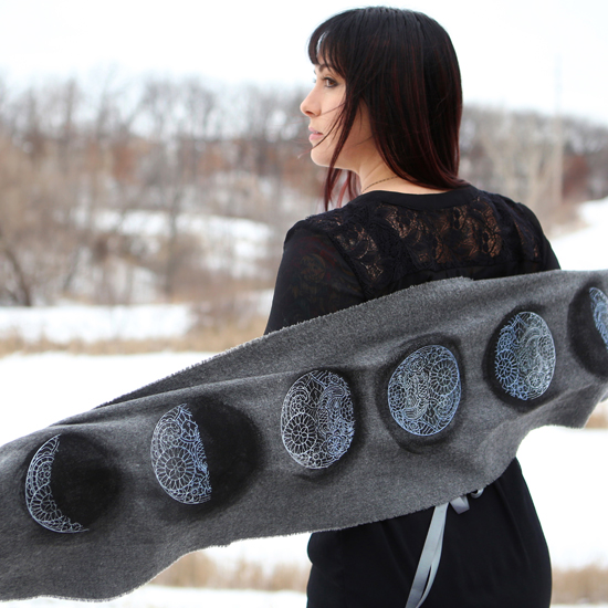 Lunar Scarf | Machine Embroidery Designs | Urban Threads