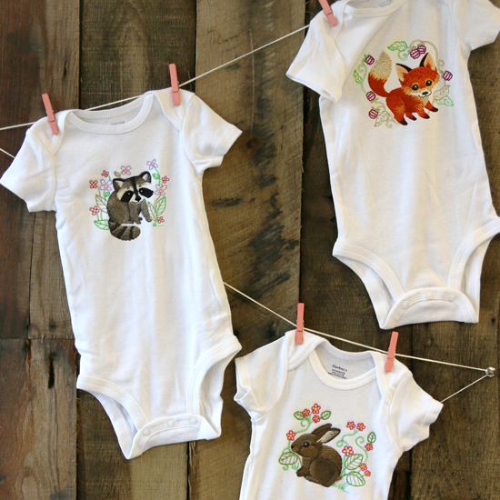 Woodland Onesies | Machine Embroidery Designs | Embroidery Library