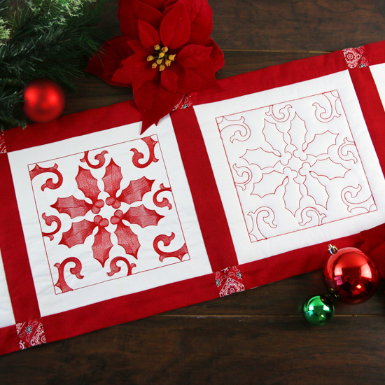 Holiday Table Runner | Machine Embroidery Designs | Embroidery Library