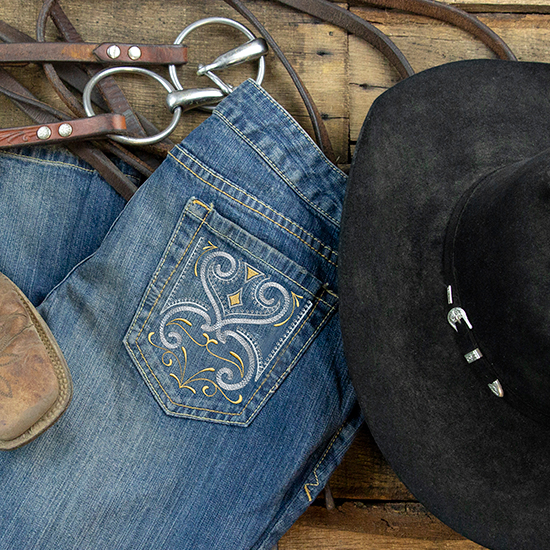 Western Jeans | Machine Embroidery Designs | Embroidery Library