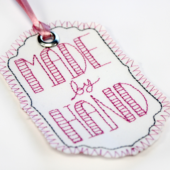 Made By Hand Tag | Machine Embroidery Designs | Urban Threads