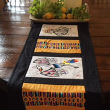 Bold Birds Table Runner | Machine Embroidery Designs | Embroidery Library