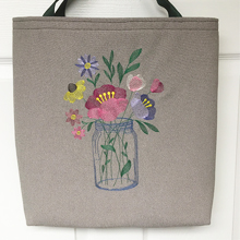 Blossoming Floral Tote | Machine Embroidery Designs | Embroidery Library