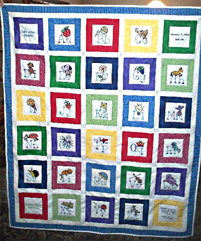 Colorful Calico Alphabet | Machine Embroidery Designs | Embroidery Library