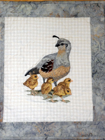 Sweet Quail Wall Hanging | Machine Embroidery Designs | Embroidery Library