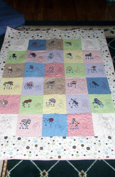 Alphabet and Sign Language Quilt | Machine Embroidery Designs ...