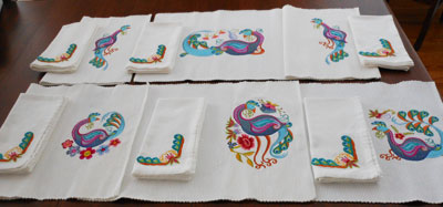 Proud as a Peacock Table Linens | Machine Embroidery Designs ...