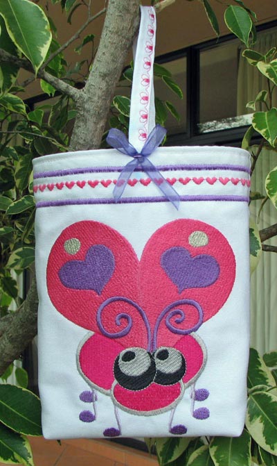Love Bug Bag | Machine Embroidery Designs | Embroidery Library