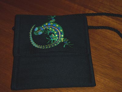 Great Gecko Purse | Machine Embroidery Designs | Embroidery Library