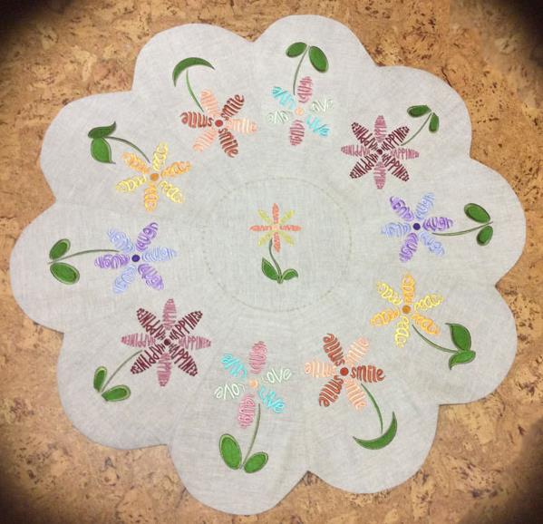 Blooming Table Topper | Machine Embroidery Designs | Embroidery Library