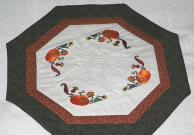 October Octagon Table Topper | Machine Embroidery Designs | Embroidery ...