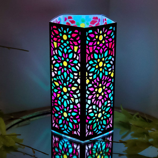 Ancient Ways Hexagon Luminary | Cutting Machine & Laser Cutting Designs ...