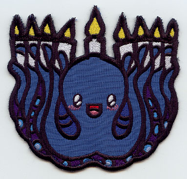 Octopus Menorah (Applique)