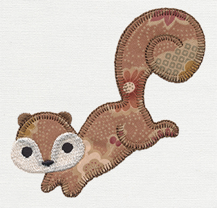Patchwork Thicket - Squirrel (Applique)