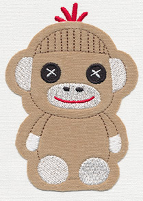 Noggin Nanimals - Sock Monkey (Applique)