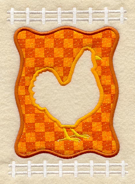 Hen Frame (Applique)
