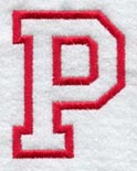 Collegiate Letter P (Applique) (2 Inch)
