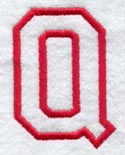 Collegiate Letter Q (Applique) (2 Inch)