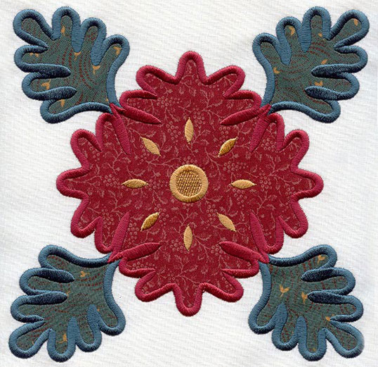 Flower and Ferns (Applique)