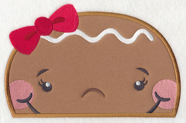 Peeking Gingerbread Girl (Applique)