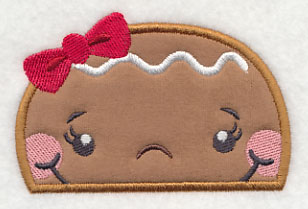 Peeking Gingerbread Girl (Applique)