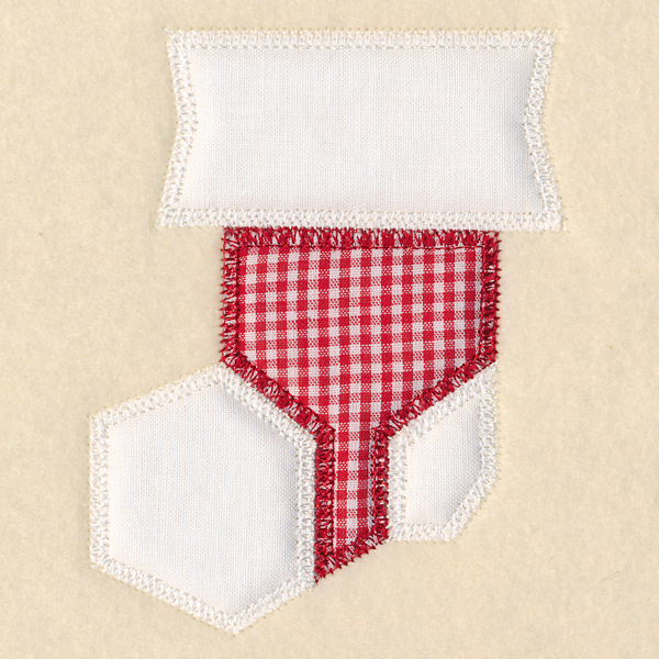 Christmas Quilt Block - Stocking (In-the-Hoop)