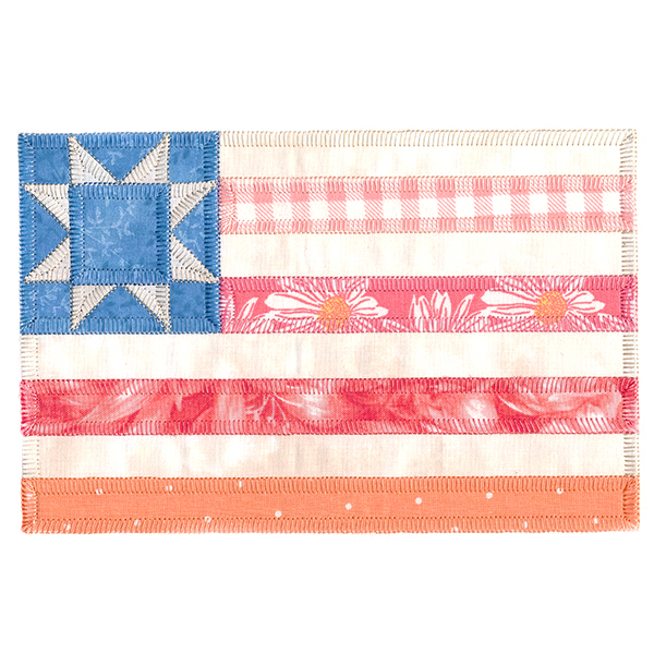 Shabby Chic American Flag (Heirloom Applique)