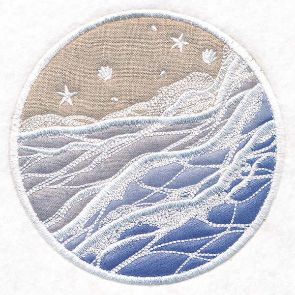 Sheer Ocean Waves (Applique)