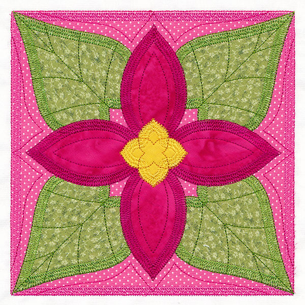 Flowers in Bloom Quilt Block 5 (In-the-Hoop)