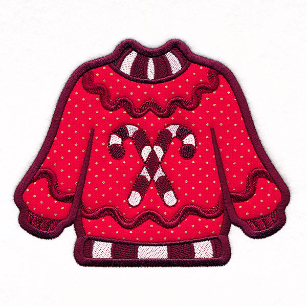 Candy Cane Ugly Christmas Sweater (Applique)