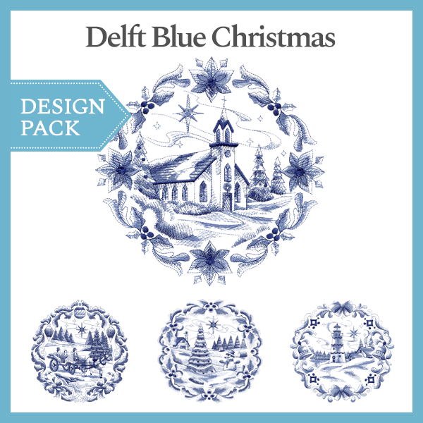 A Delft Blue Christmas Design Pack - Lg
