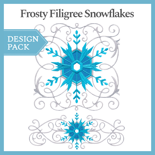 A Frosty Filigree Snowflakes Design Pack - Md