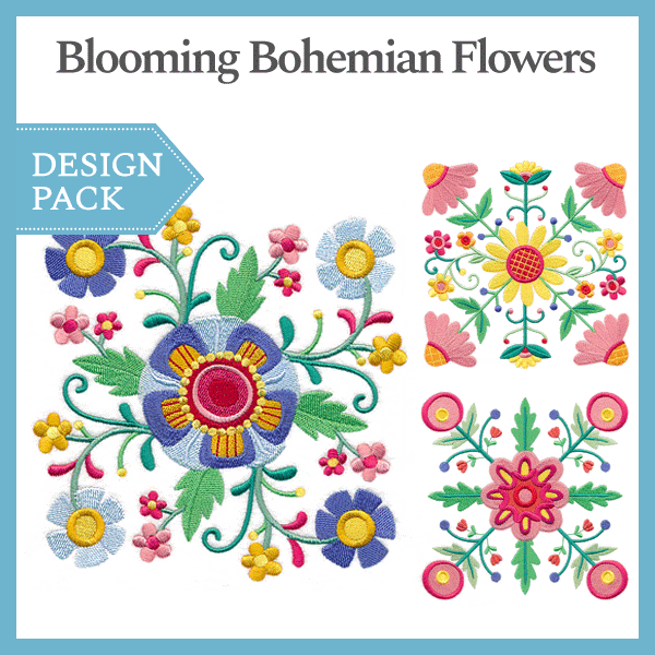 A Blooming Bohemian Flowers Design Pack - XXL