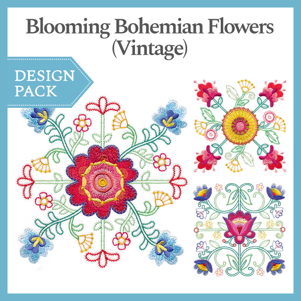 A Blooming Bohemian Flowers (Vintage) Design Pack - XXL