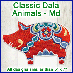 A Classic Dala Animals Design Pack - Md