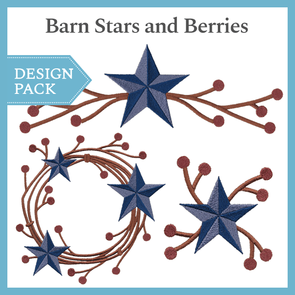 A Barn Stars and Berries Design Pack - Lg