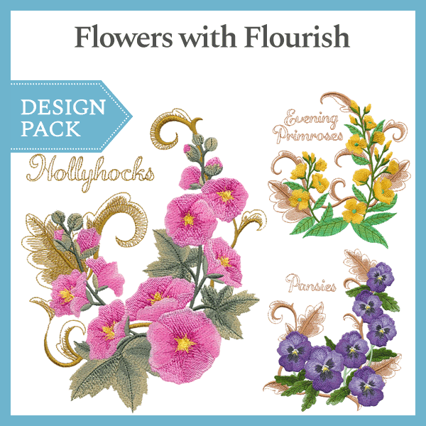 A Flowers with Flourish Design Pack - XL