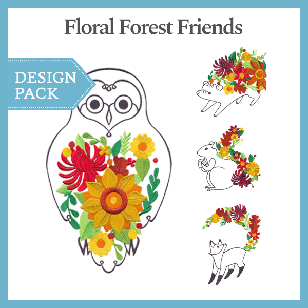 A Floral Forest Friends Design Pack - Lg