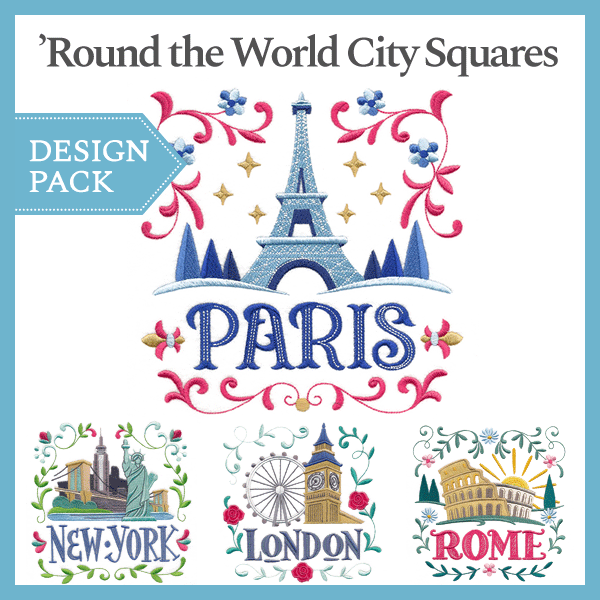 A 'Round the World City Squares Design Pack - XL