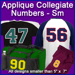 A Collegiate Numbers Design Pack - Sm (Applique)